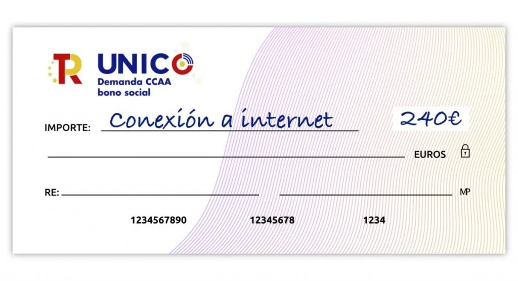 Cheque UNICO-Bono social: Consigue 240 euros para pagar el internet